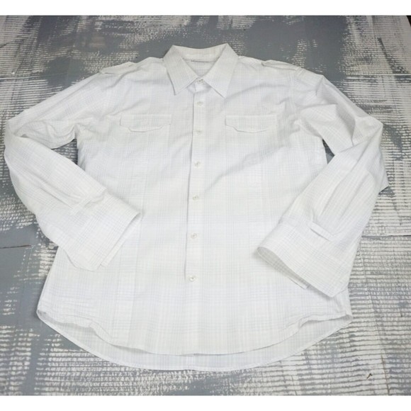 7 Diamonds | Shirts | 7 Diamonds Shirt Mens Extra Large White Plaid ...